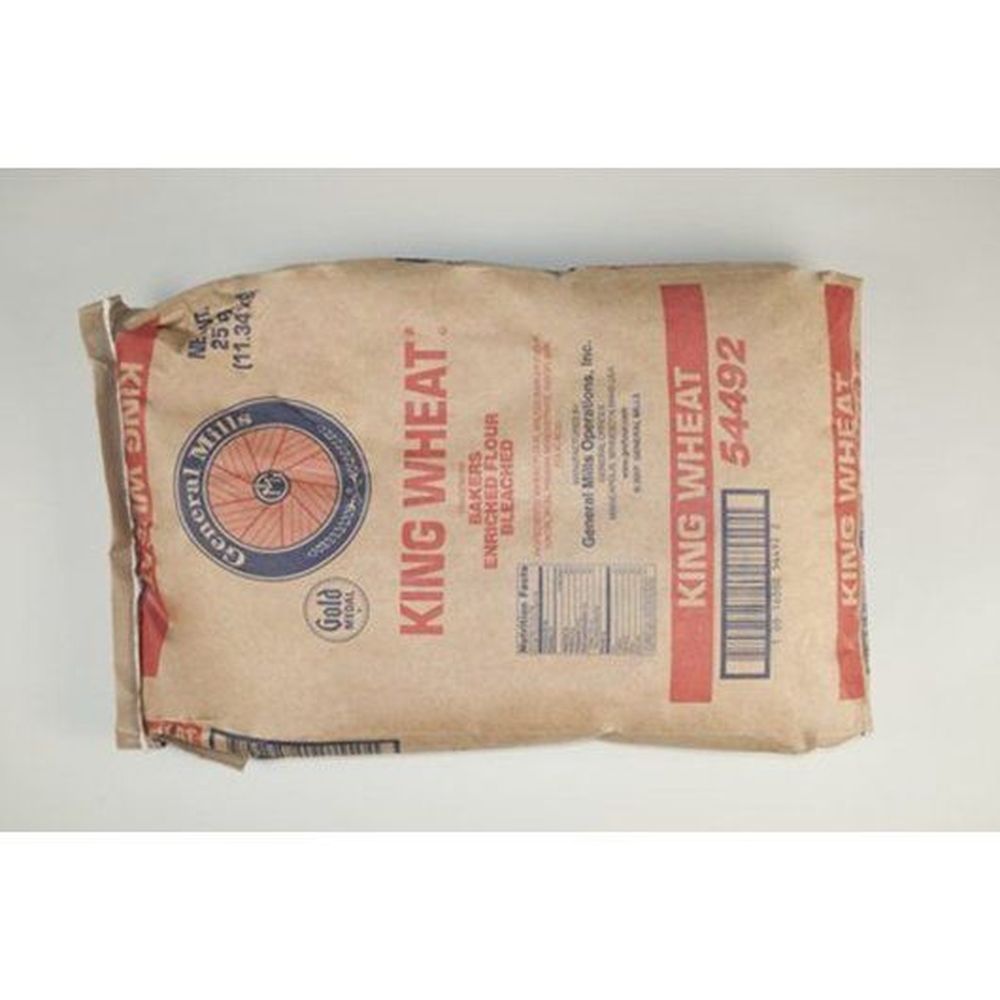 Gold Medal King Wheat Unbleached Bakers Enriched Flour, 25 Pound