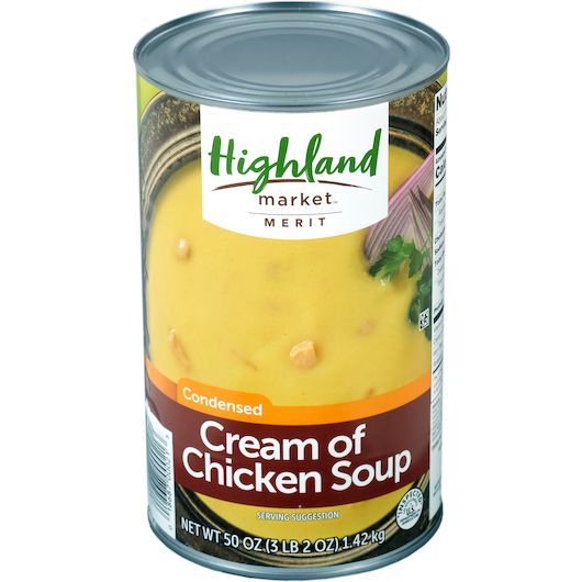 Highland Market Merit Cream Of Chicken Soup, 50 Ounce -- 12 per case