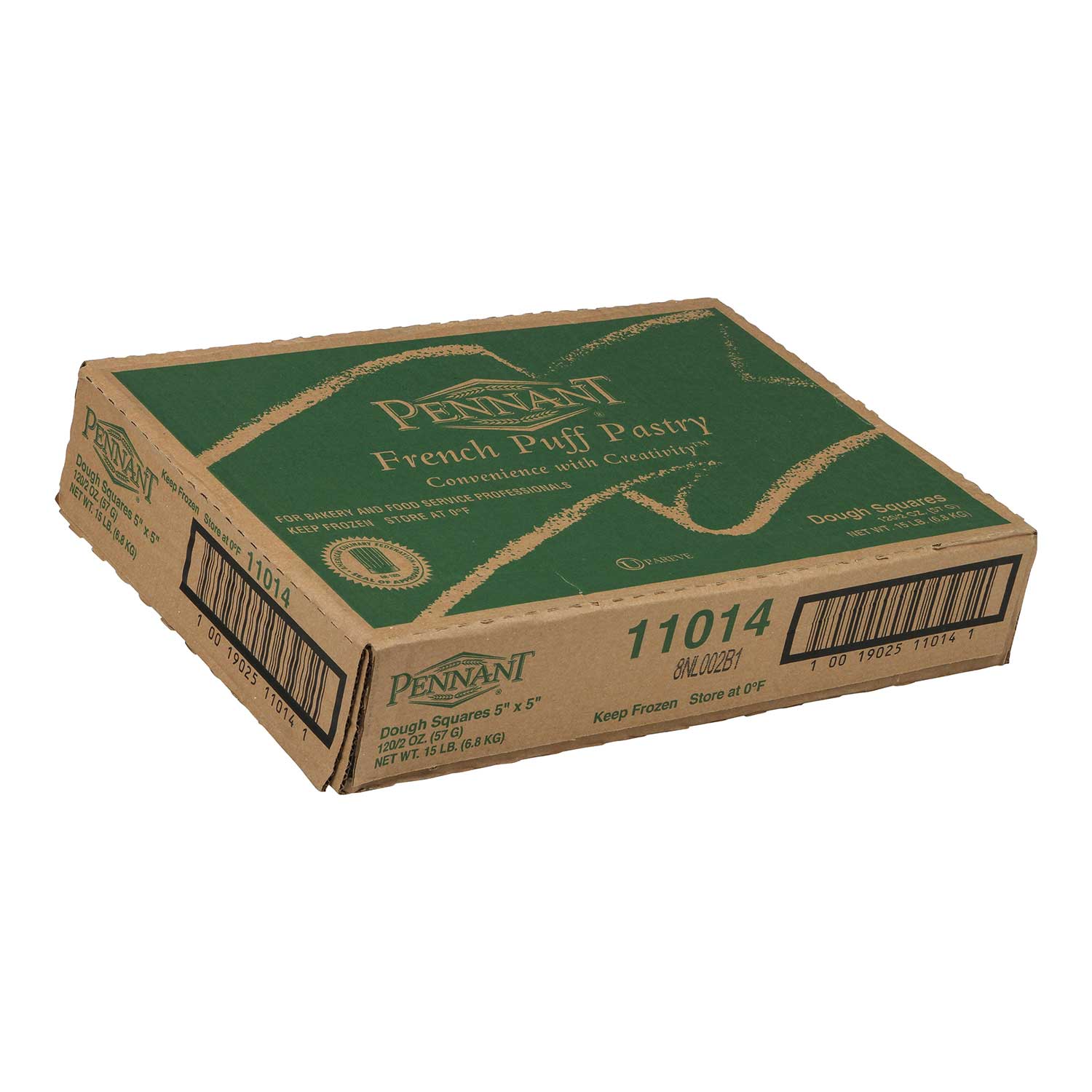 Pennant Foods Square Flat Puff Pastry Dough Case | FoodServiceDirect