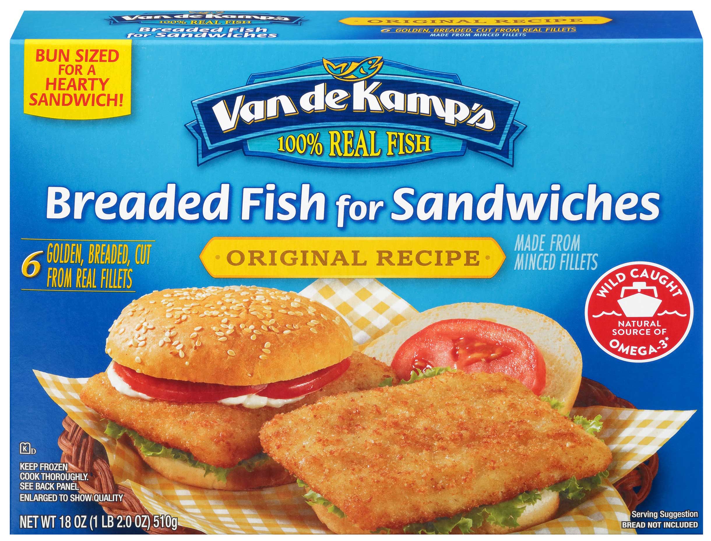 Van De Kamps Breaded Fish Sandwich Fillet Case | FoodServiceDirect
