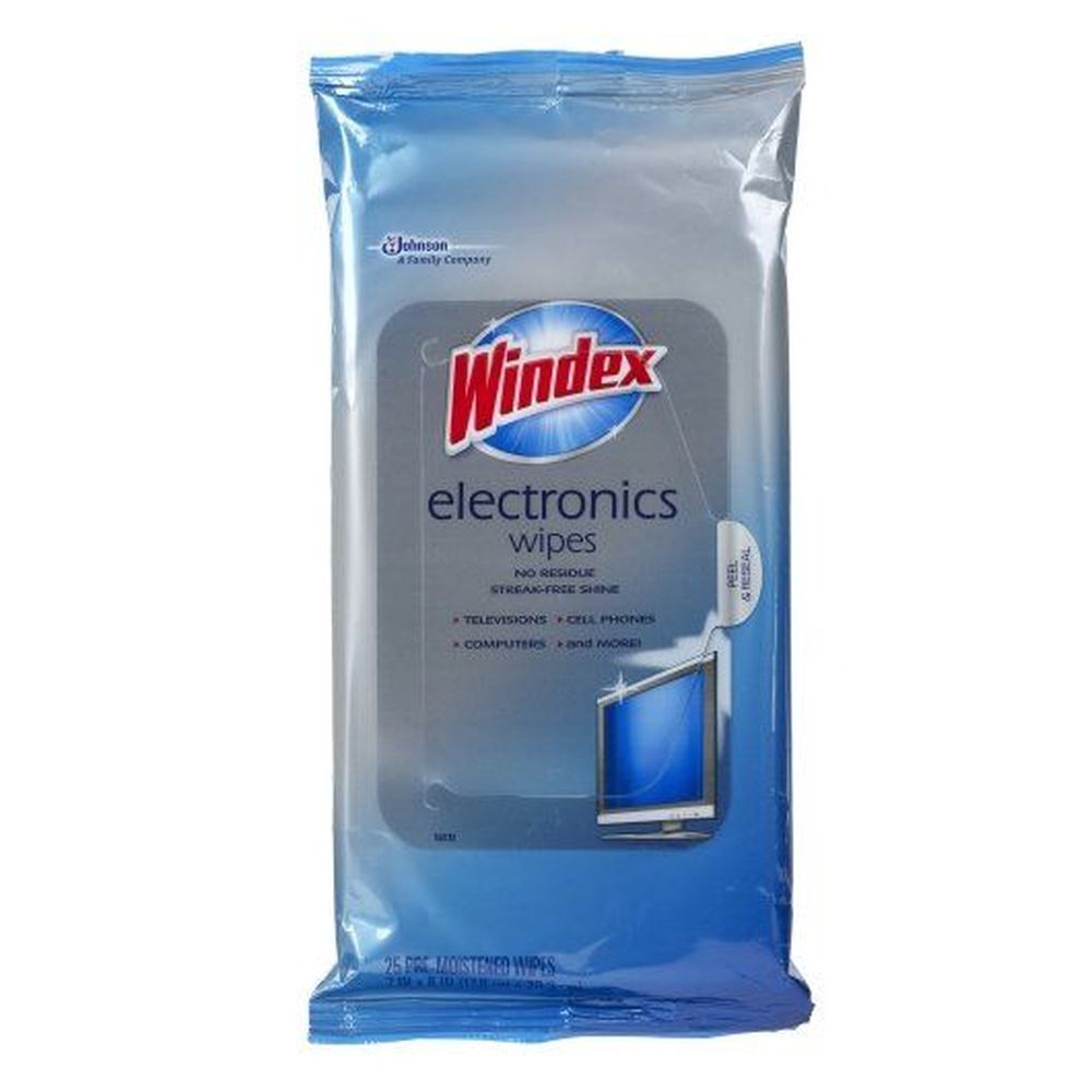 Windex Electronic Wipes, 25 count - 12 per case