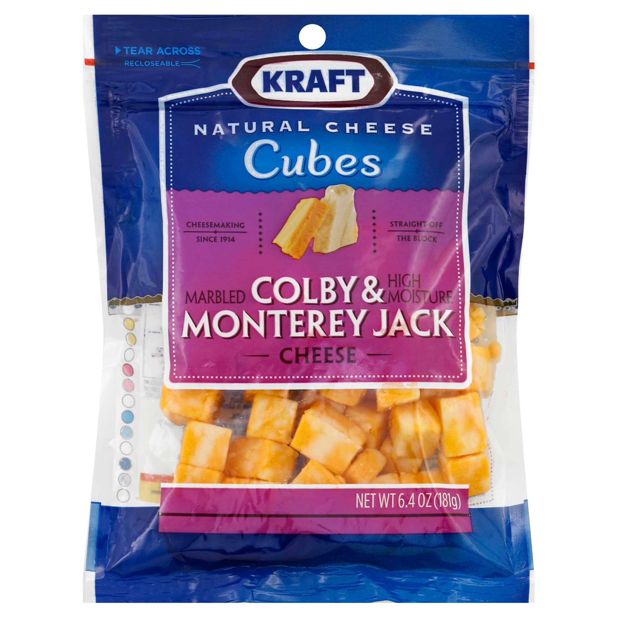Kraft Natural Cheese Snacks Colby and High Moisture Monterey Jack ...