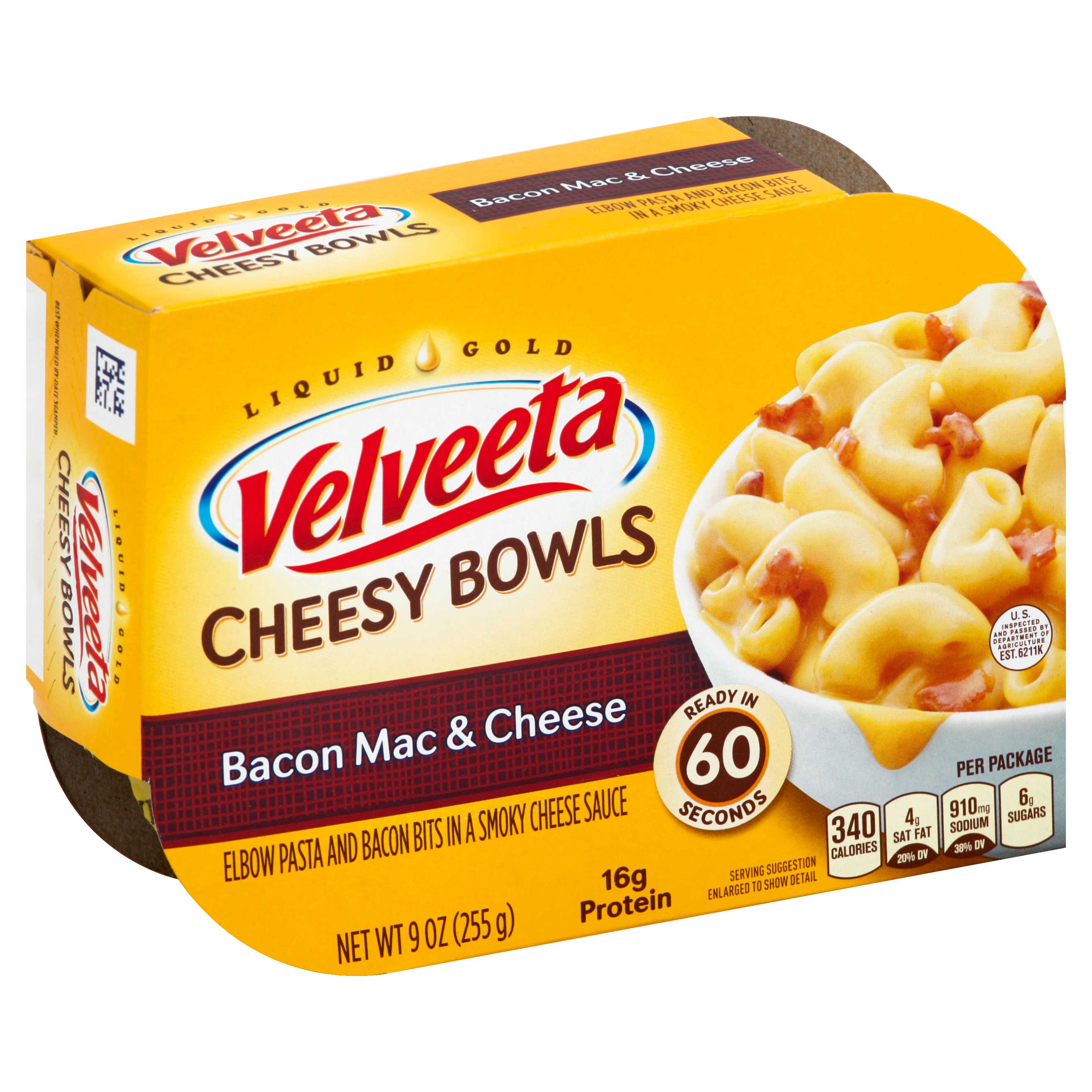 Velveeta Cheesy Bowls Bacon Mac and Cheese Case | FoodServiceDirect
