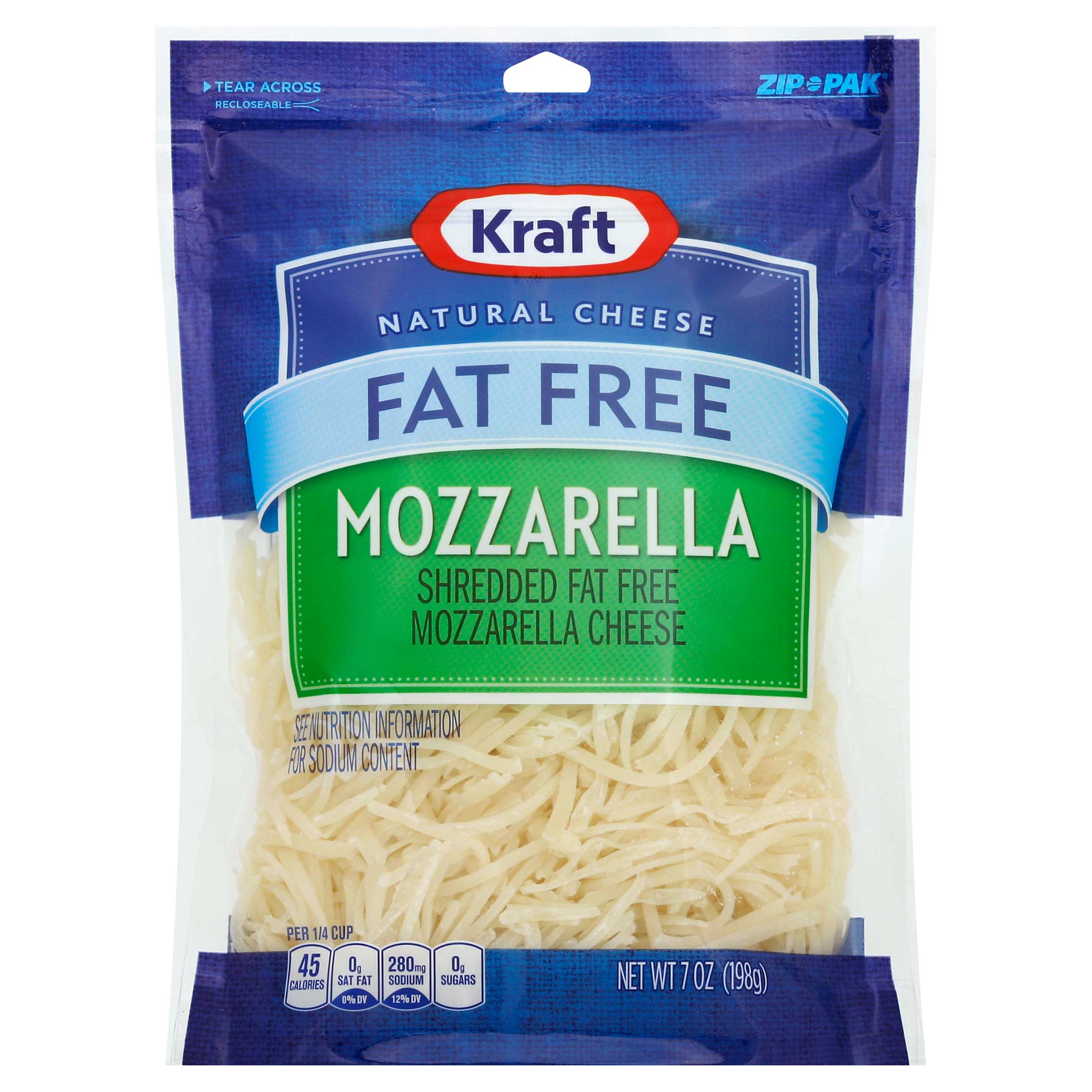 Kraft Shredded Fat Free Mozzarella Cheese Case | FoodServiceDirect