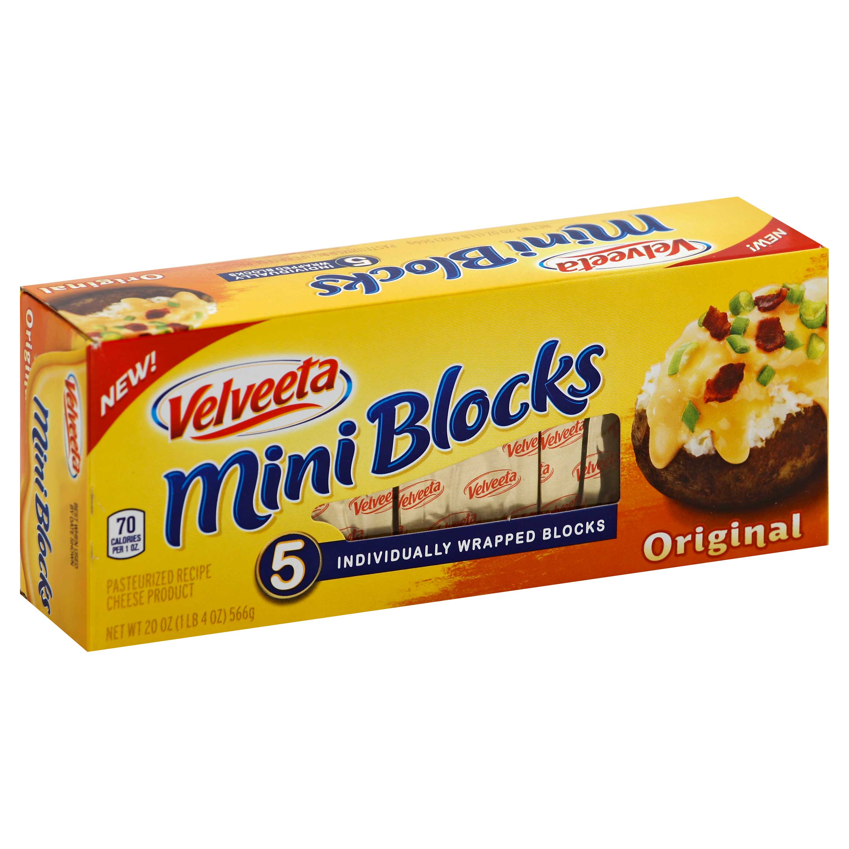 Velveeta Original Mini Block, 1.25 Pound -- 12 per case.