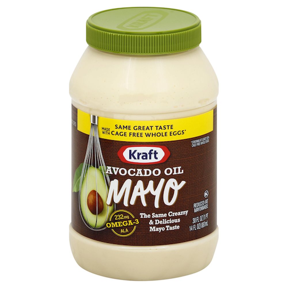 Kraft Avocado Oil Mayonnaise, 30 Fluid Ounce Jar -- 12 per case