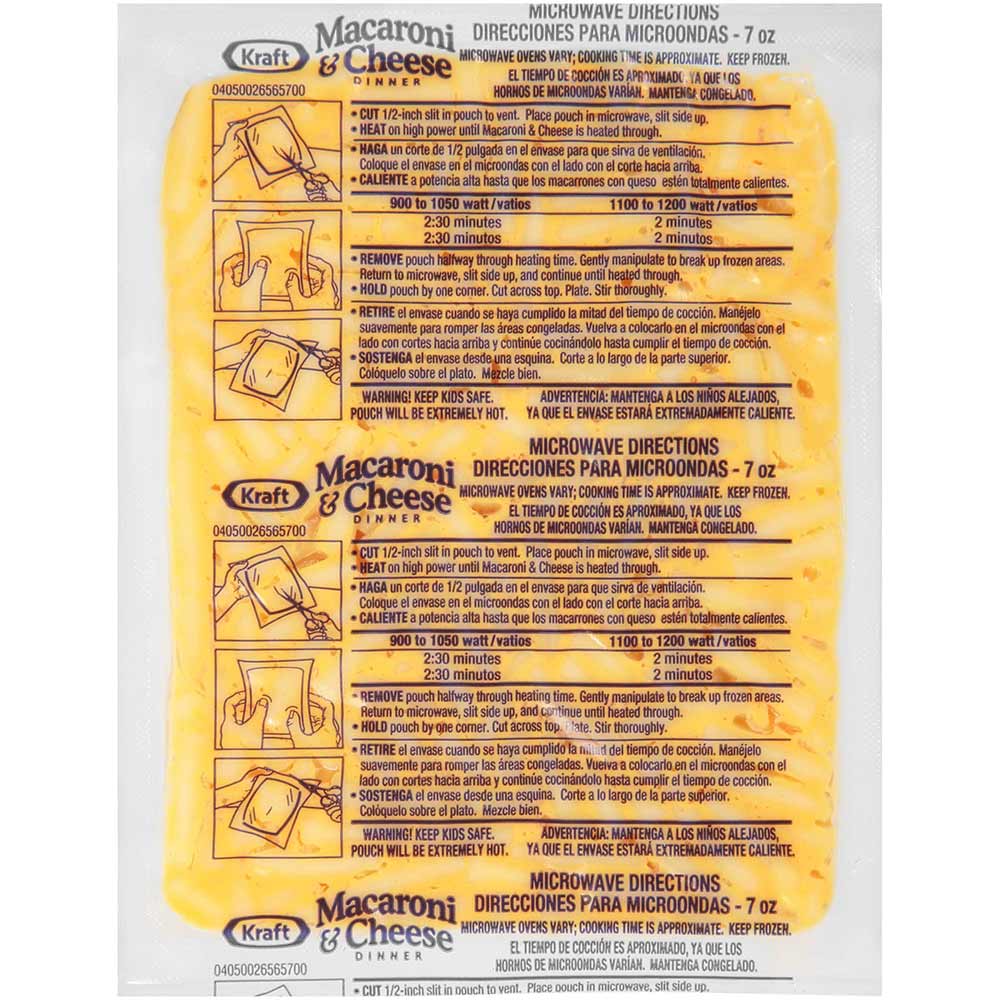 Kraft Frozen Entree Macaroni and Cheese, 7 Ounce -- 36 per case.