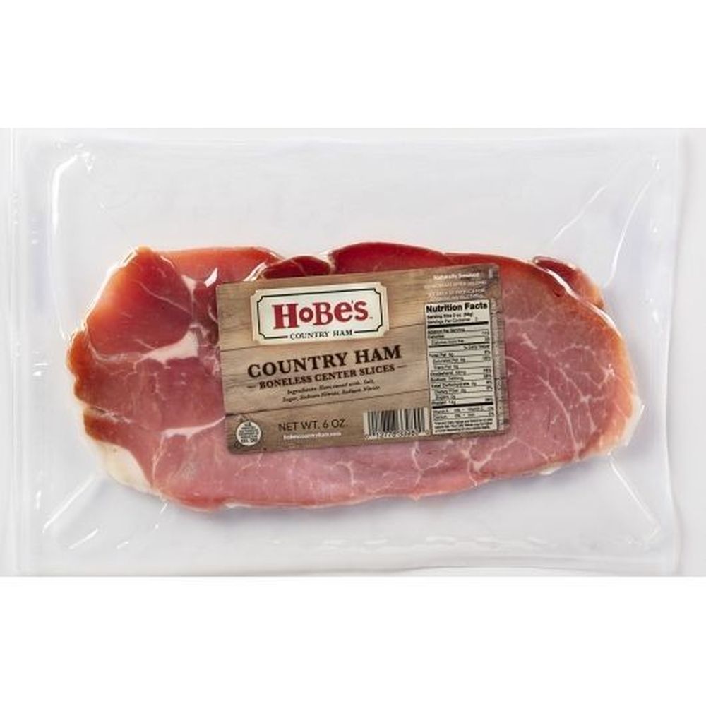 Hobes Center Sliced country Ham, 25 count