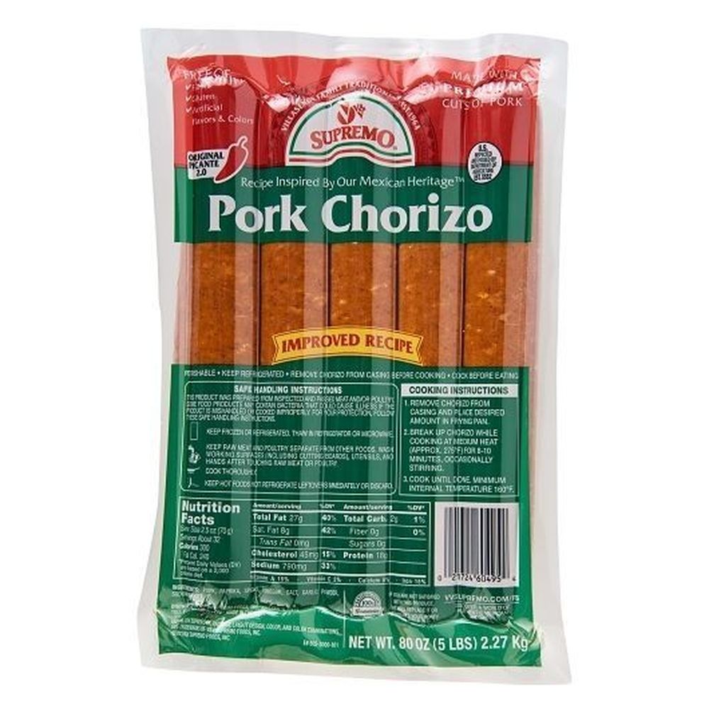 V and V Supremo Pork Chorizo Sticks| FoodServiceDirect