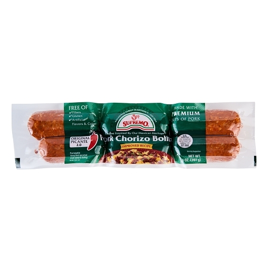 Supremo Chorizo Pork Mexican Style Sausage No Fillers, 14 Ounce -- 12 ...