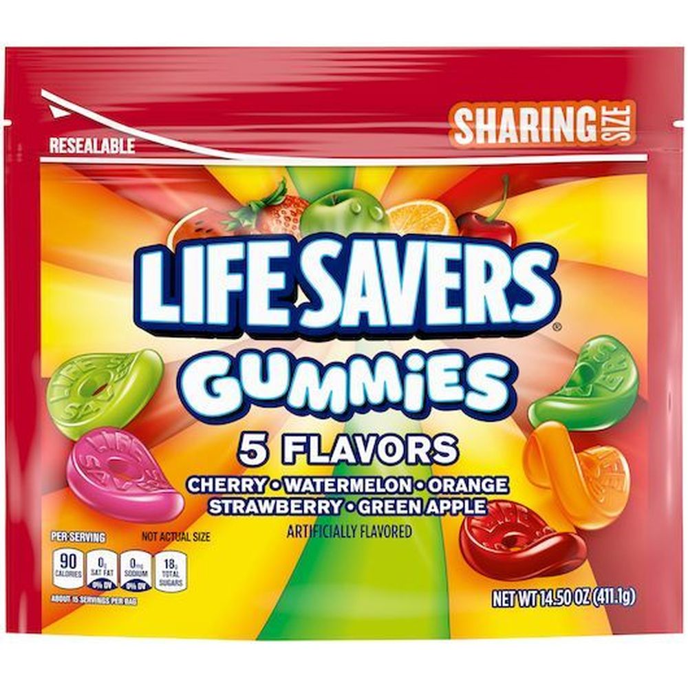 Lifesavers Five Flavors Gummies - Variety Stand Up Pouch, 14.5 Ounce ...