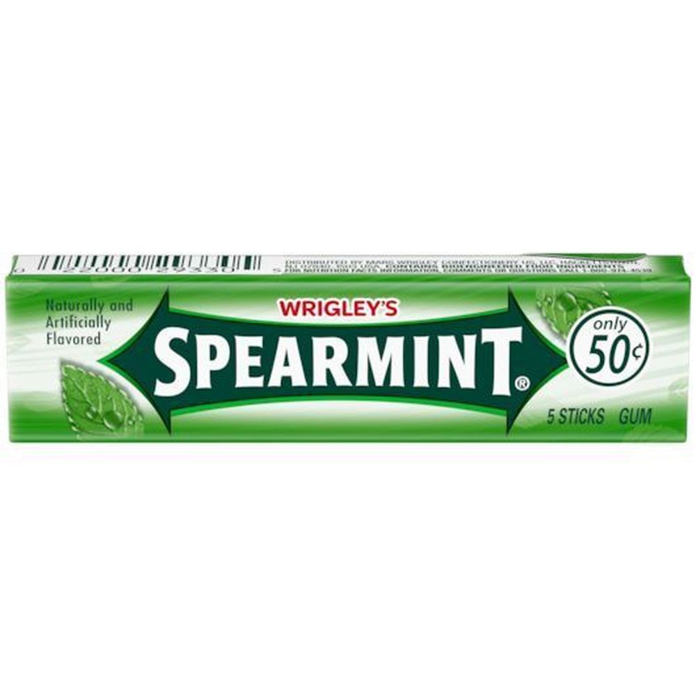 Wrigleys Spearmint Gum, 5 count -- 800 per case