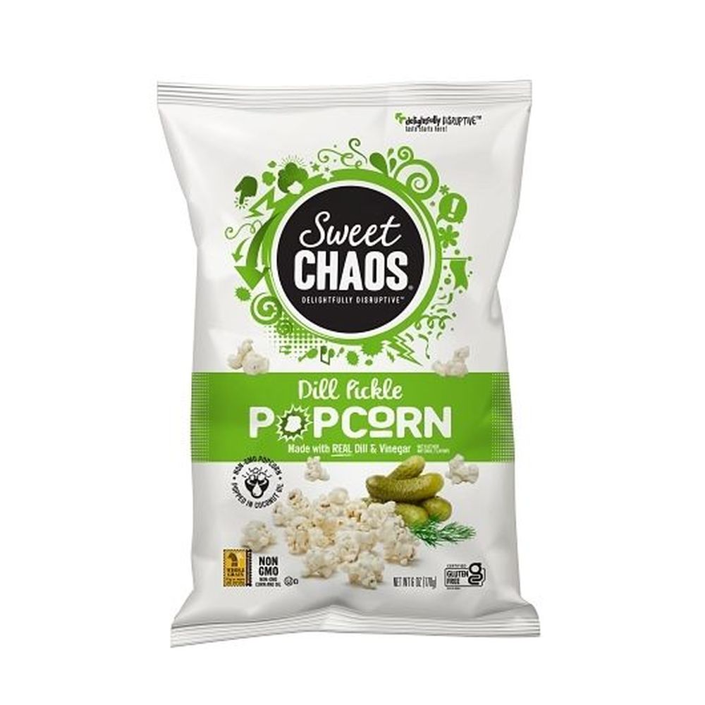 Sweet Chaos Dill Pickle Cheese Popcorn, 6 Ounce -- 12 per case