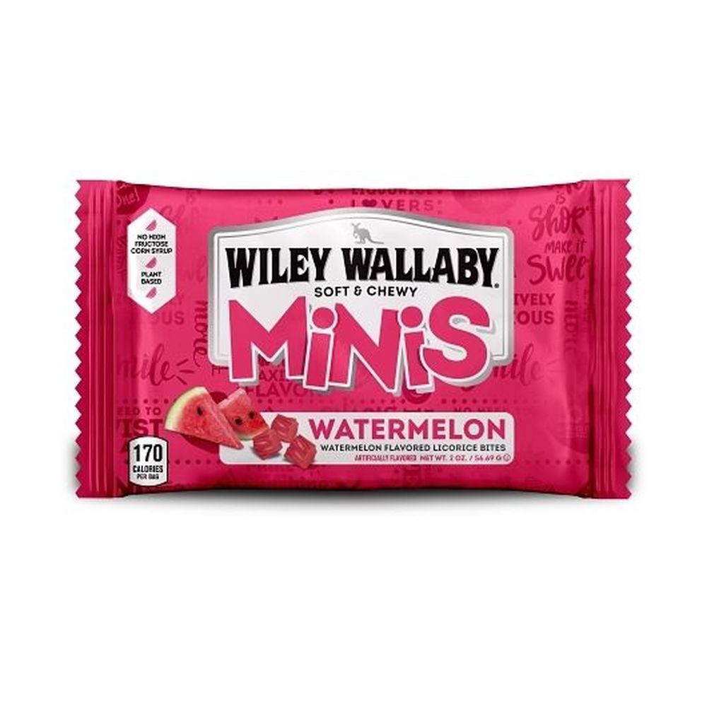 Wiley Wallaby Watermelon Minis Soft and Chewy Candy, 2 Ounce -- 108 per ...