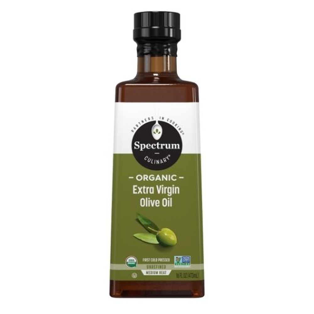 Spectrum Culinary Organic Unrefined Extra Virgin Olive Oil, 16 Fluid ...