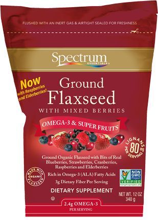 Spectrum Ground Flaxseed with Mixed Berries, 12 Ounce -- 12 per case