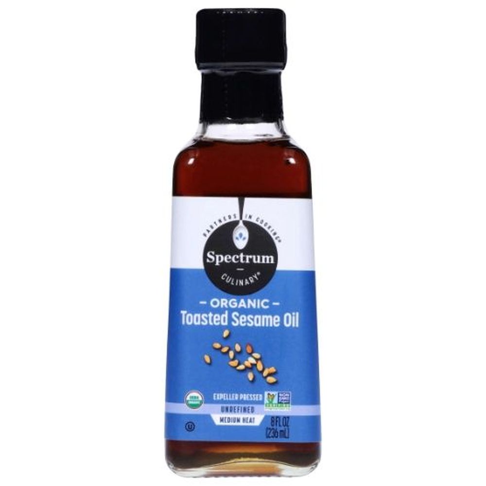 Spectrum Culinary Unrefined Toasted Sesame Oil, 8 Fluid Ounce -- 6 per case