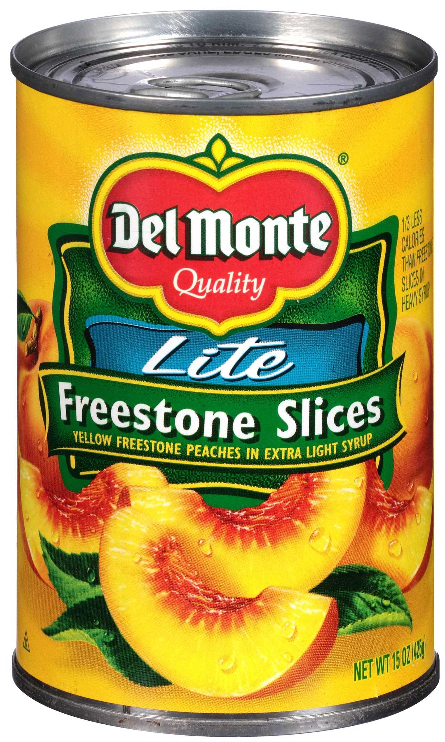 Del Monte Lite Freestone Sliced Peaches in Extra Light Syrup, 15 Ounce ...