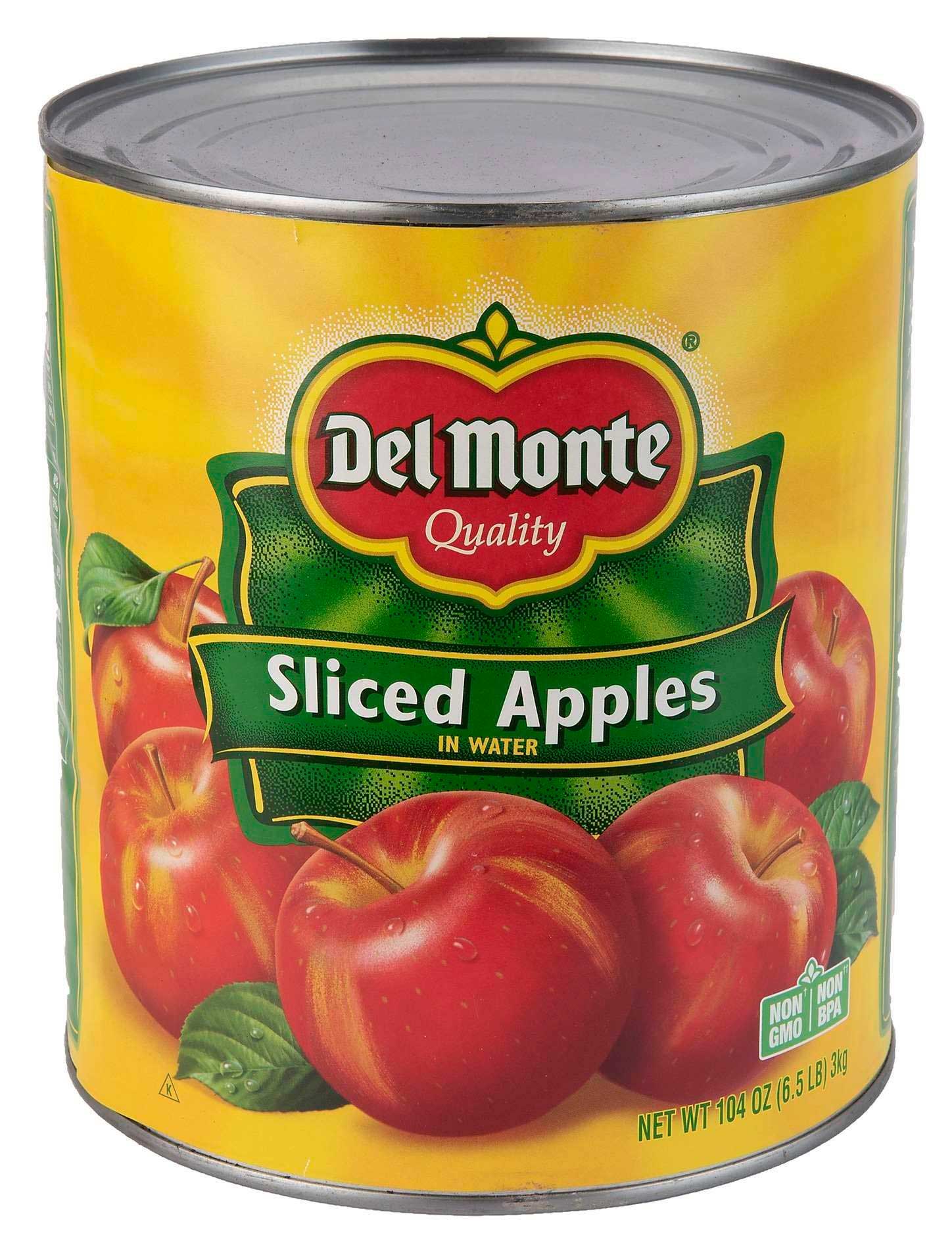 Del Monte Sliced Apples in Water, 104 Ounce Can -- 6 per case