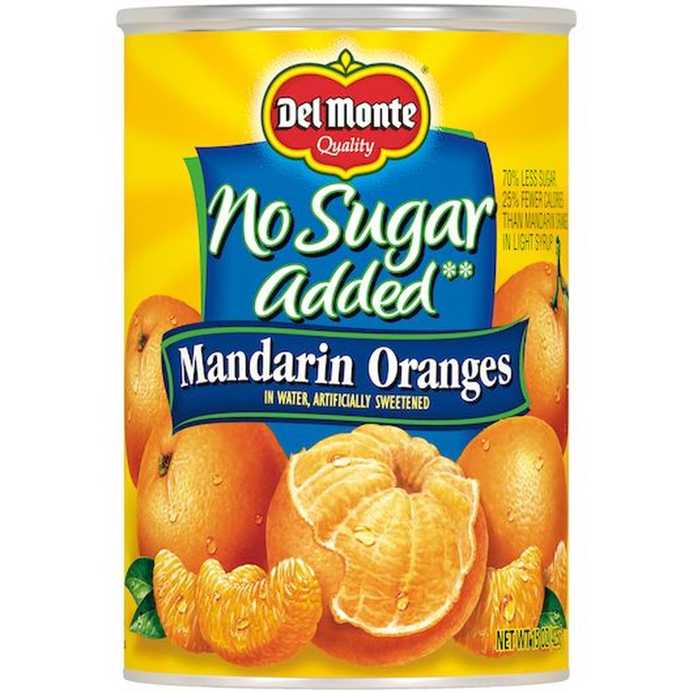 Del Monte No Added Sugar Mandarin Oranges, 15 Ounce Can -- 12 per case