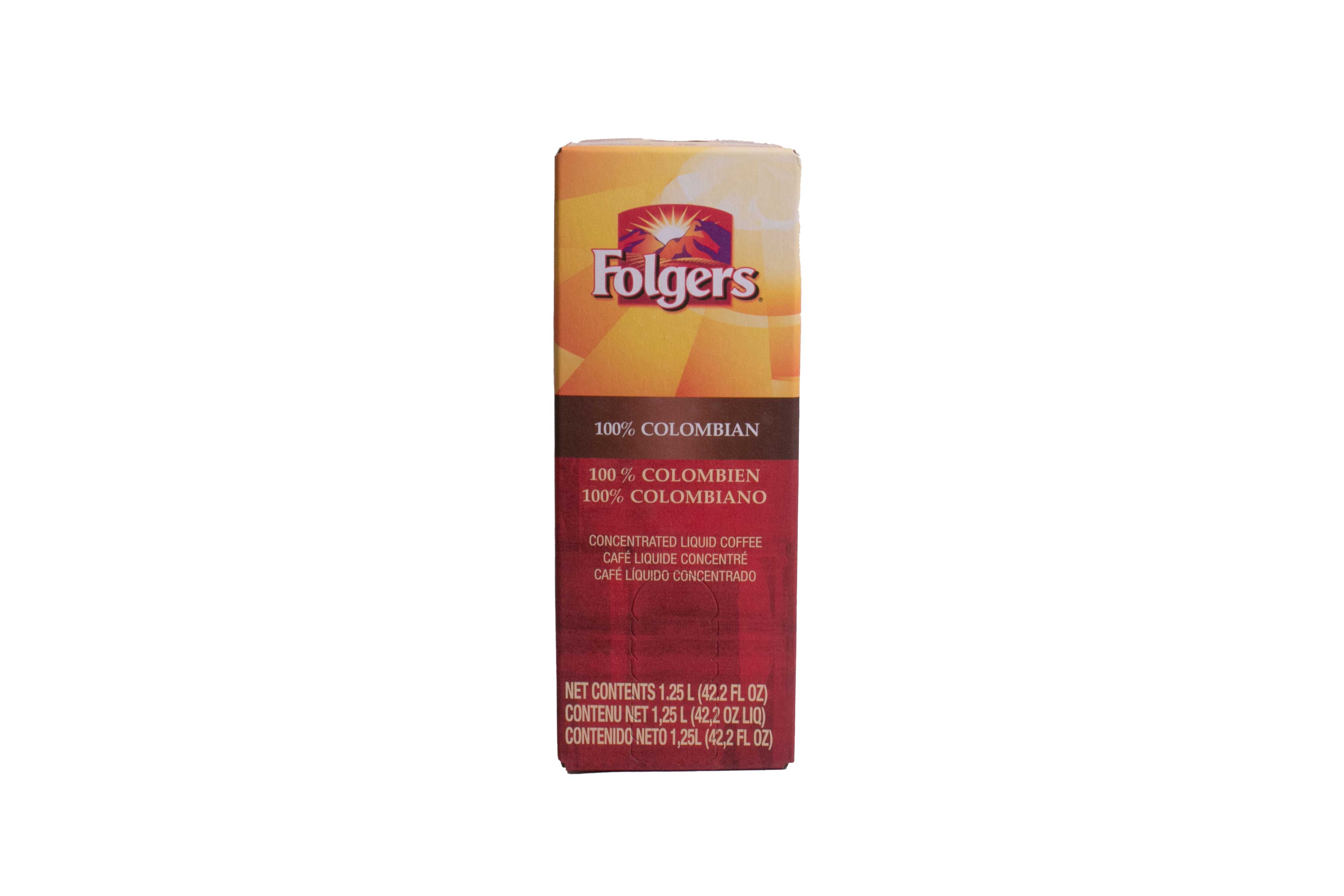 Folgers 100 Percent Colombian Coffee Liquid, 1.25 Liter - 2 per pack.
