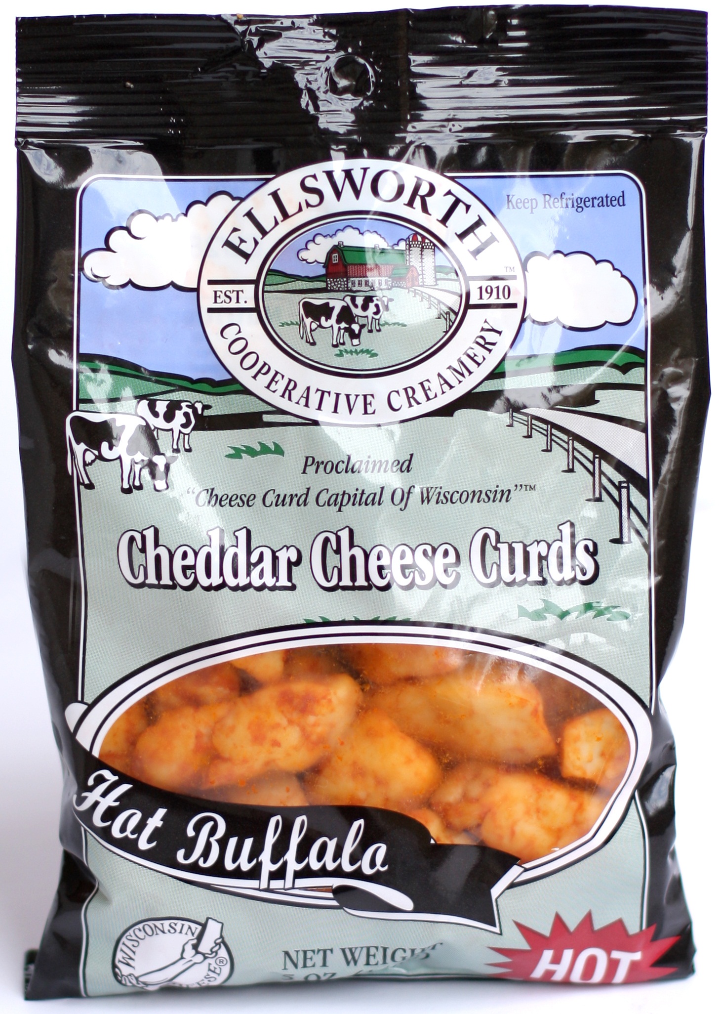 Ellsworth Farmer Certified Hot Buffalo Cheddar Cheese Curd, 5 Ounce ...