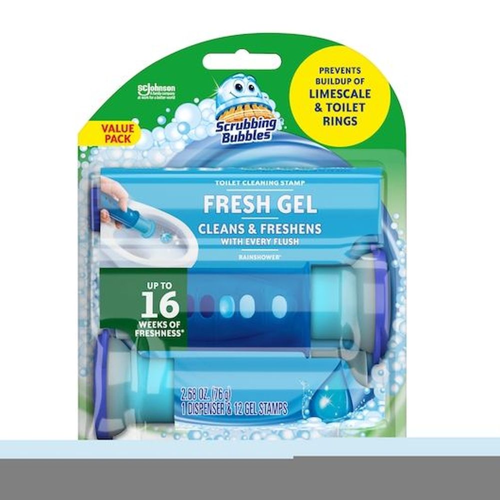 Scrubbing Bubbles Fresh Gel Toilet Cleaning Stamp, Blister Pack Starter ...
