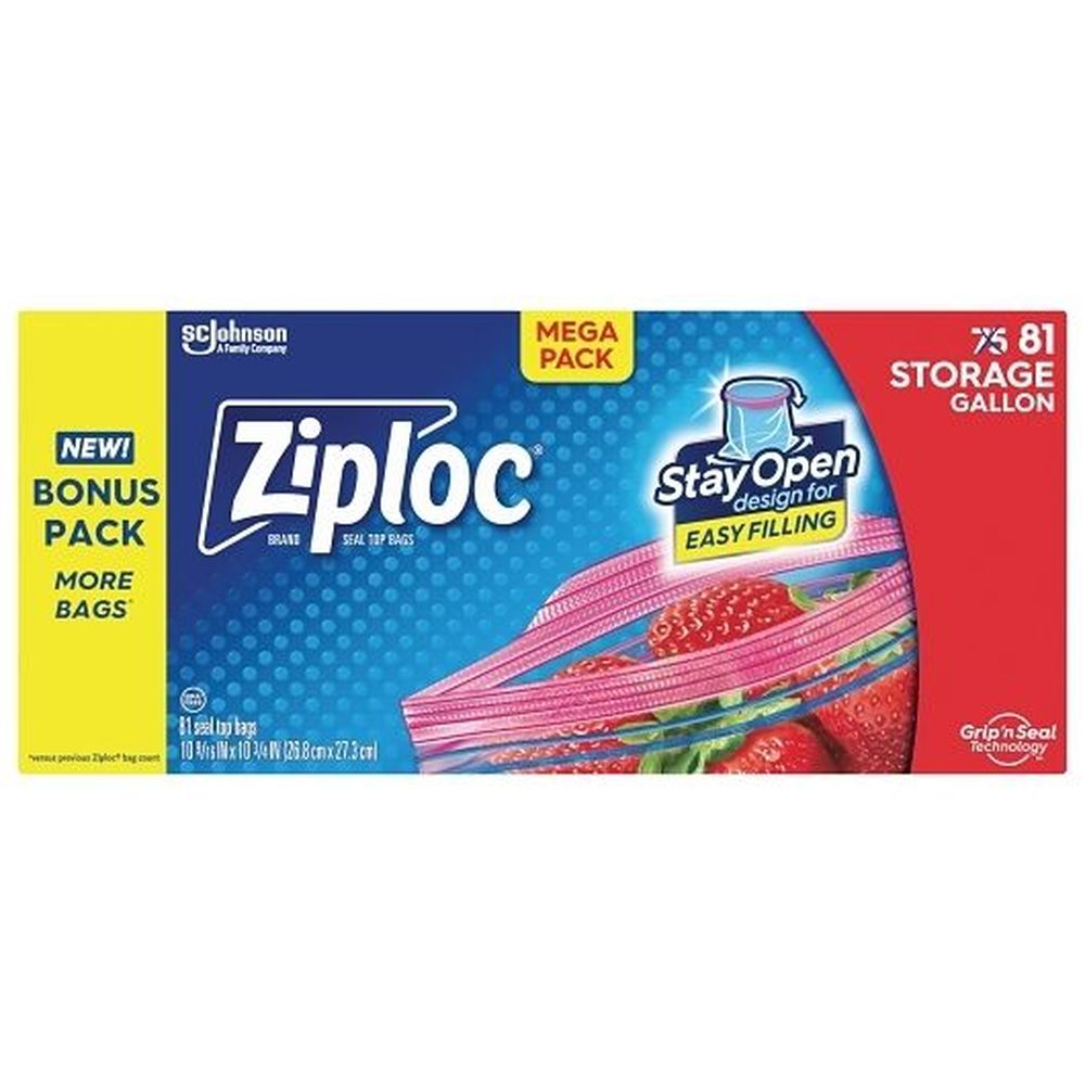 Ziploc Mega Gallon Storage Bag, 81 count -- 9 per case