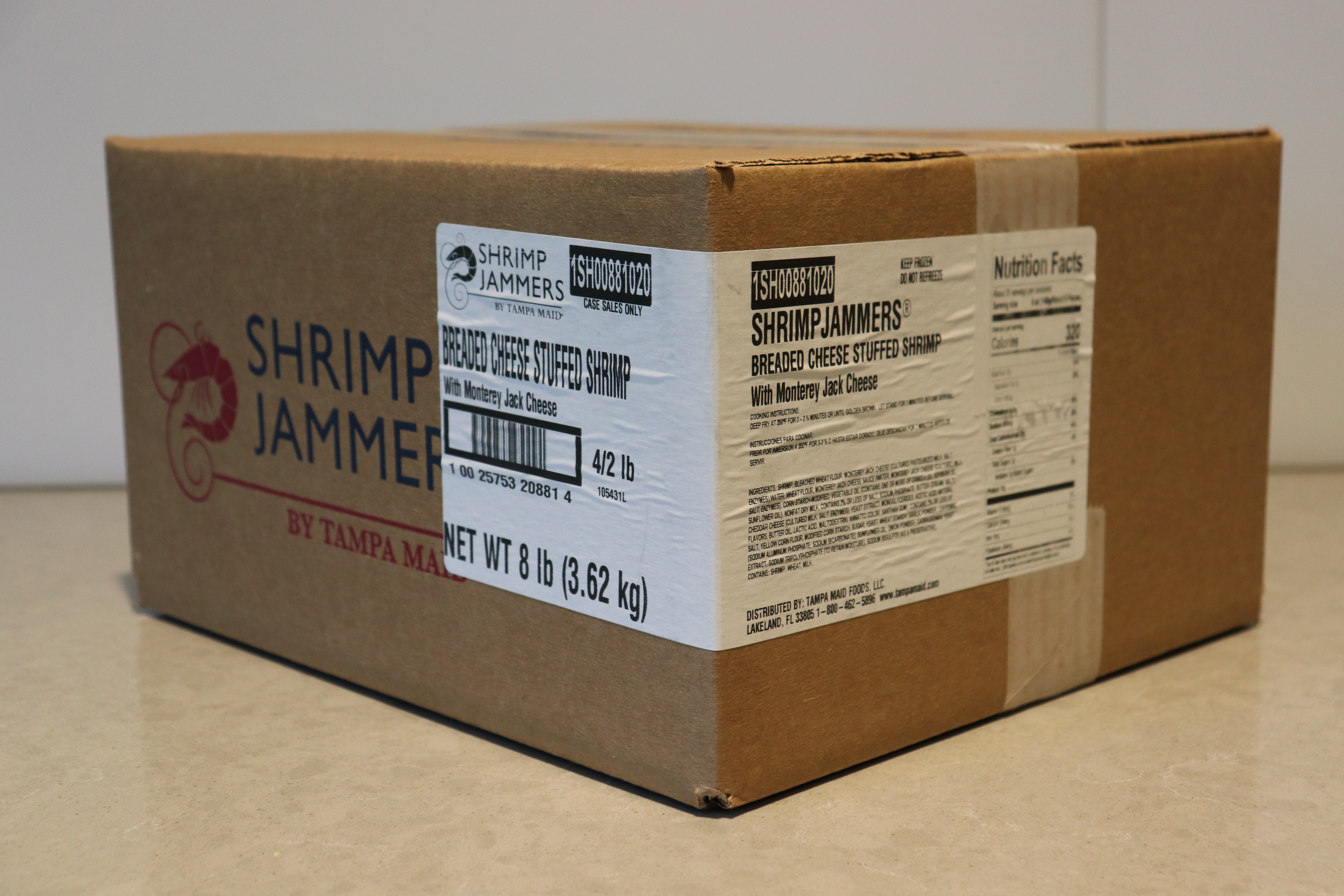 Tampa Maid Monterey Jack Cheese Shrimp Jammers Case | FoodServiceDirect