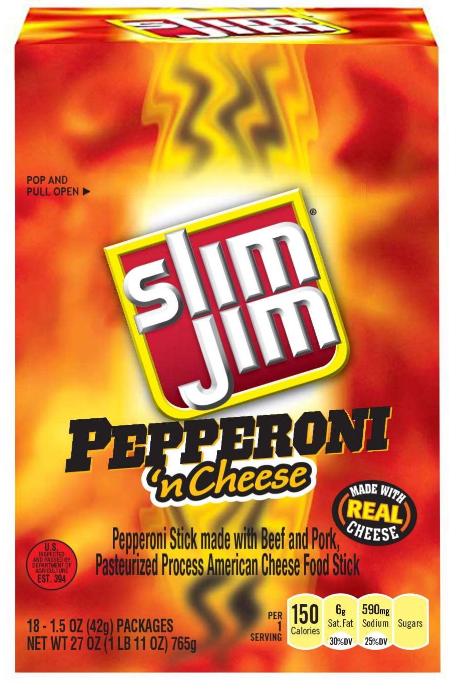 Conagra Slim Jim Pepperoni and Cheese Sticks Case | FoodServiceDirect