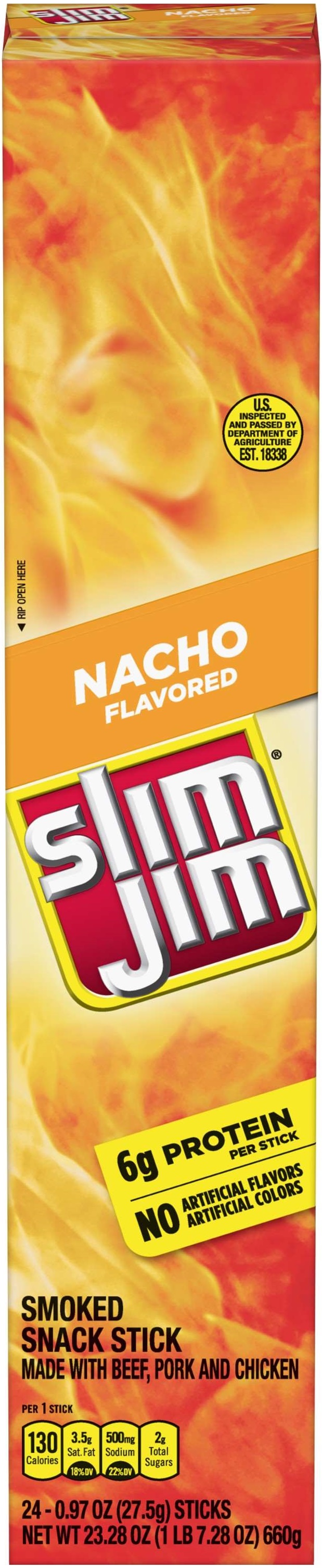Slim Jim Giant Nacho Meat Stick Case | FoodServiceDirect
