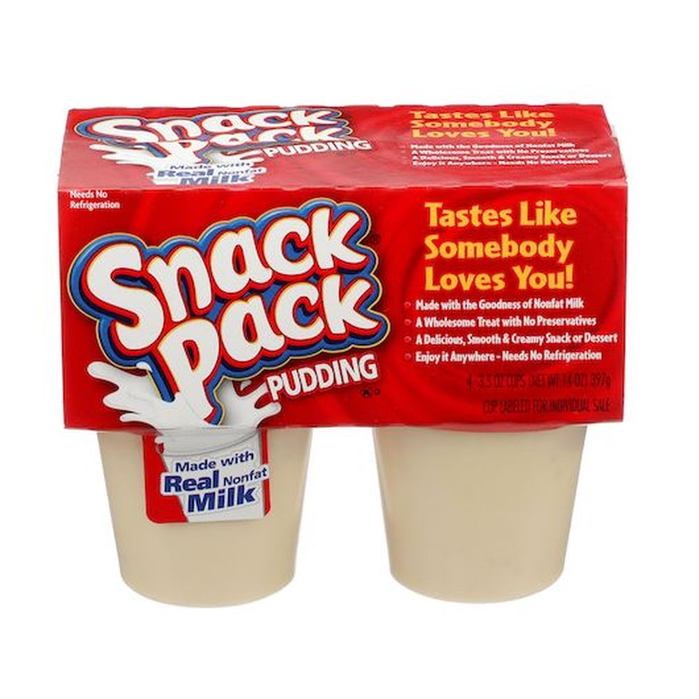 Snack Pack Tapioca Pudding, 3.5 Ounce - 4 count per pack -- 12 packs ...