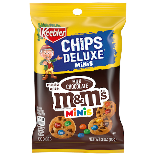 Keebler Chips Deluxe Minis M and Ms Cookies, 3 Ounce -- 36 per case
