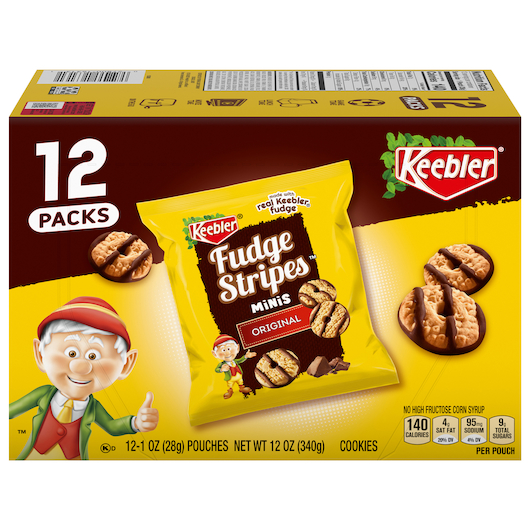 Keebler Fudge Stripes Minis Original Cookies, 12 Ounce -- 4 per case