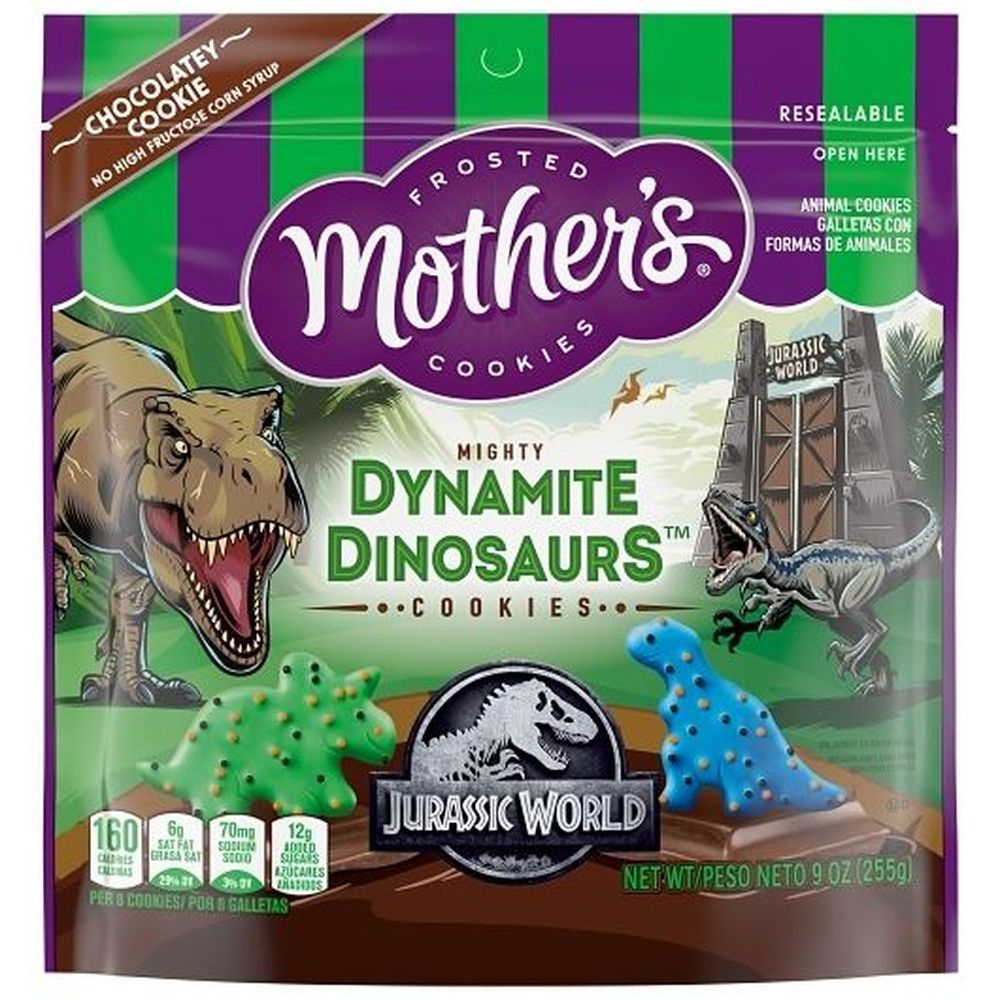 Mother's Jurassic World Dynamite Dinosaurs Cookies, 9 Ounce -- 12 per case