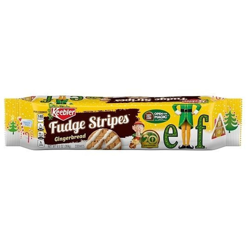 Keebler Fudge Stripes Gingerbread Cookies, 9.5 Ounce -- 12 per case