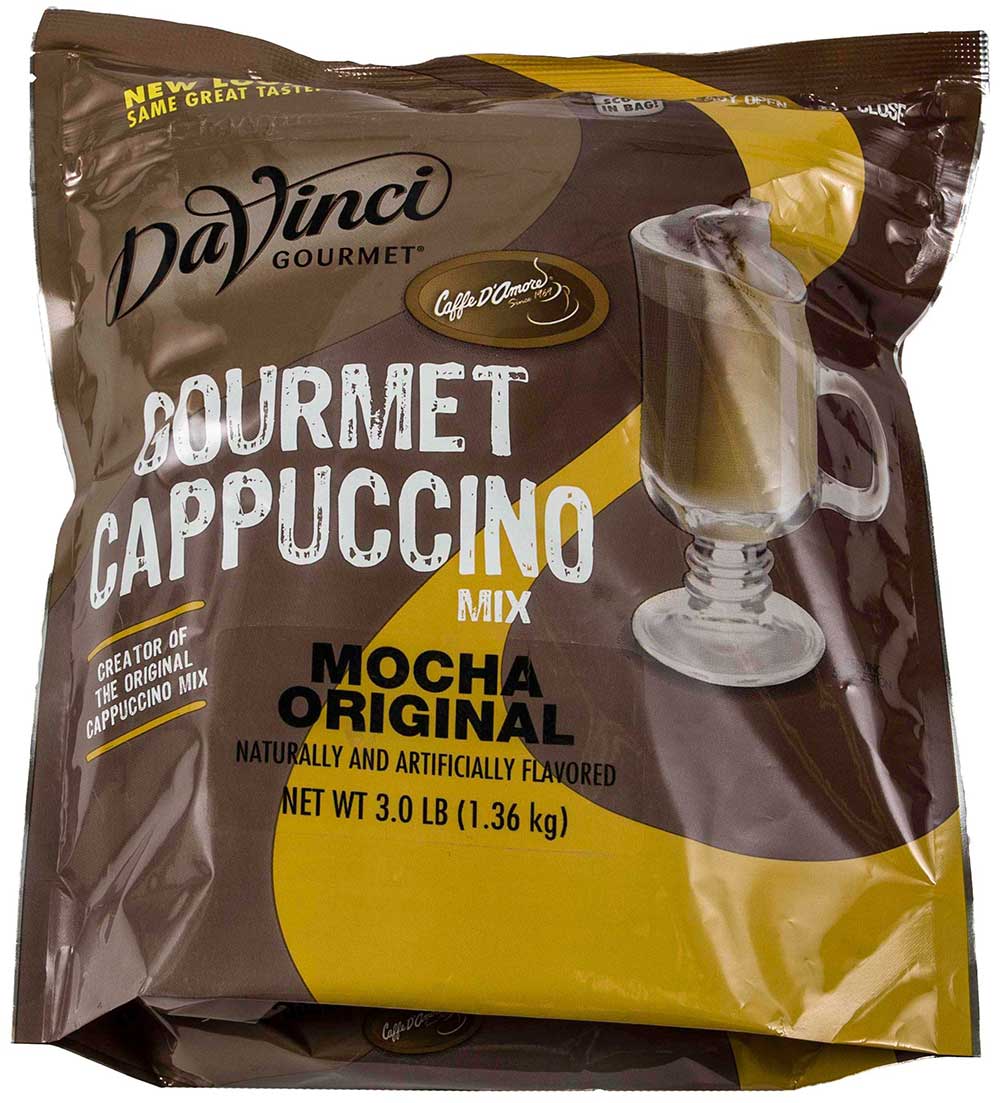 DaVinci Gourmet Mocha Cappuccino Beverage Mix, 3 Pound Bag -- 5 per case
