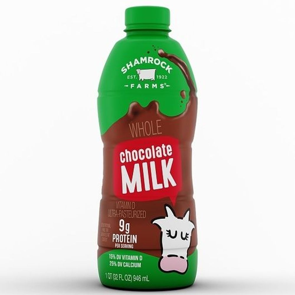 Shamrock Farms Whole Chocolate Milk, 32 Fluid Ounce -- 6 per case