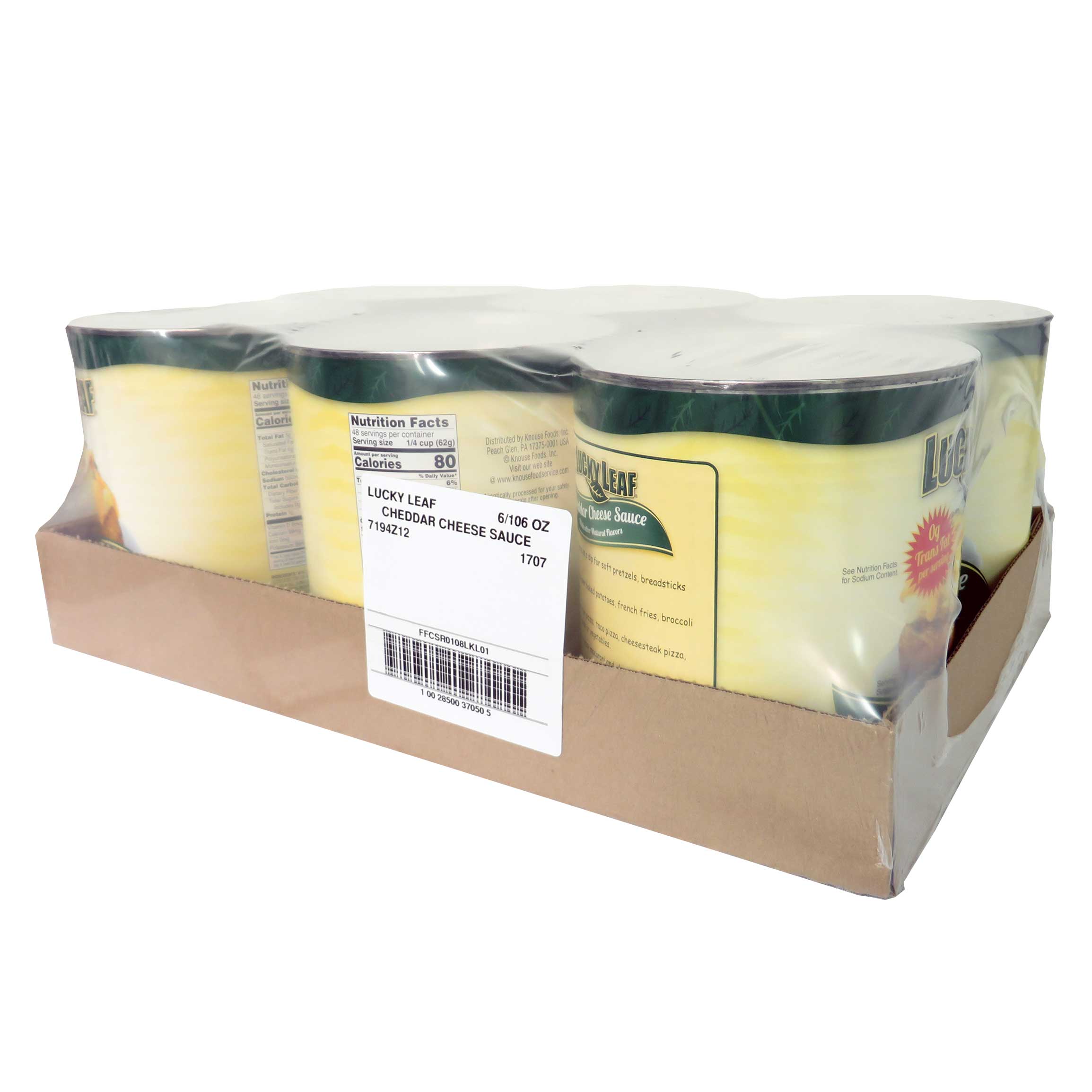 Knouse Foods Lucky Leaf Cheddar Cheese Sauce, 106 Ounce -- 6 per case.