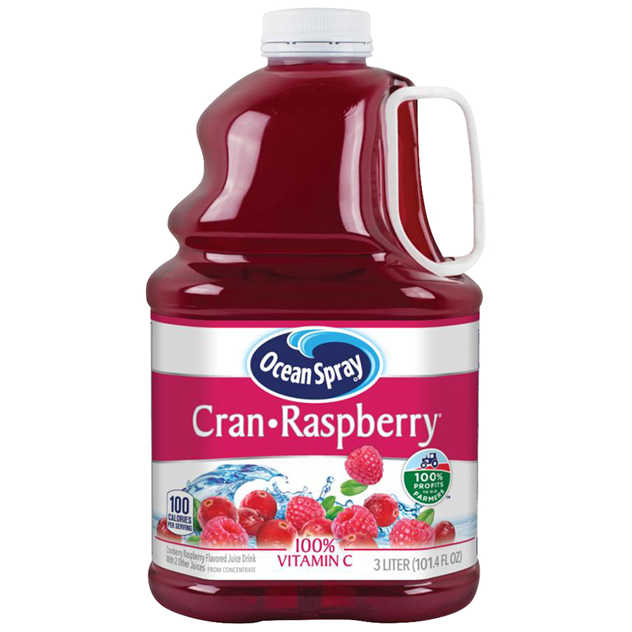 Ocean Spray Cran-Raspberry Cranberry Raspberry Juice Drink, 3 Liter ...