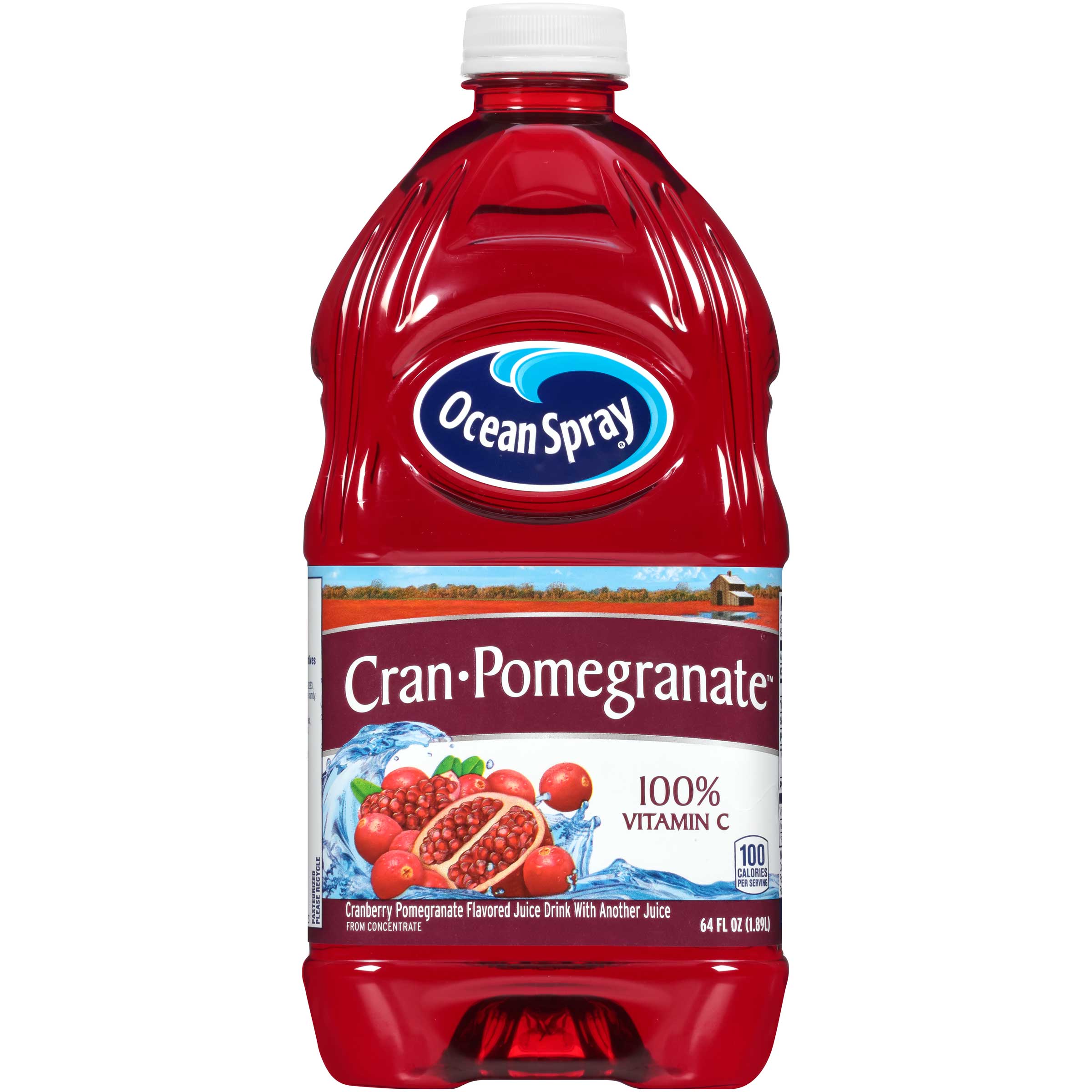 Ocean Spray Cran Pomegranate Cranberry Pomegranate Juice Drink, 64 ...