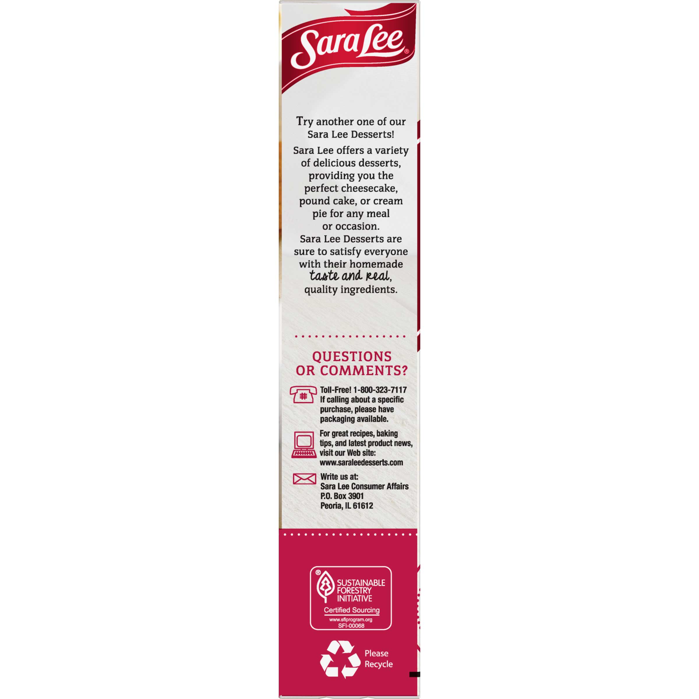 Sara Lee French-Style Strawberry Cheesecake Case | FoodServiceDirect
