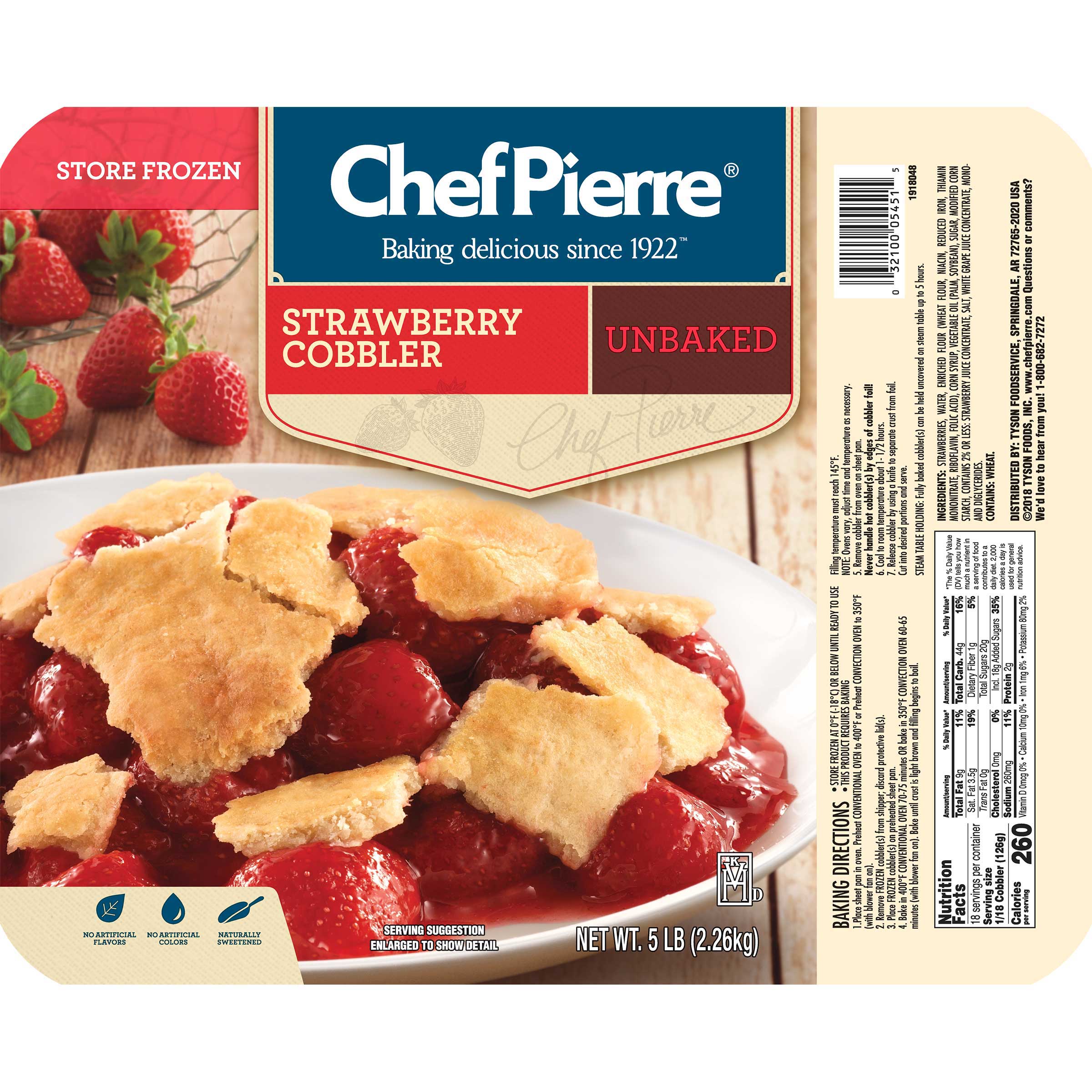 Sara Lee Chef Pierre Strawberry Cobbler Case | FoodServiceDirect