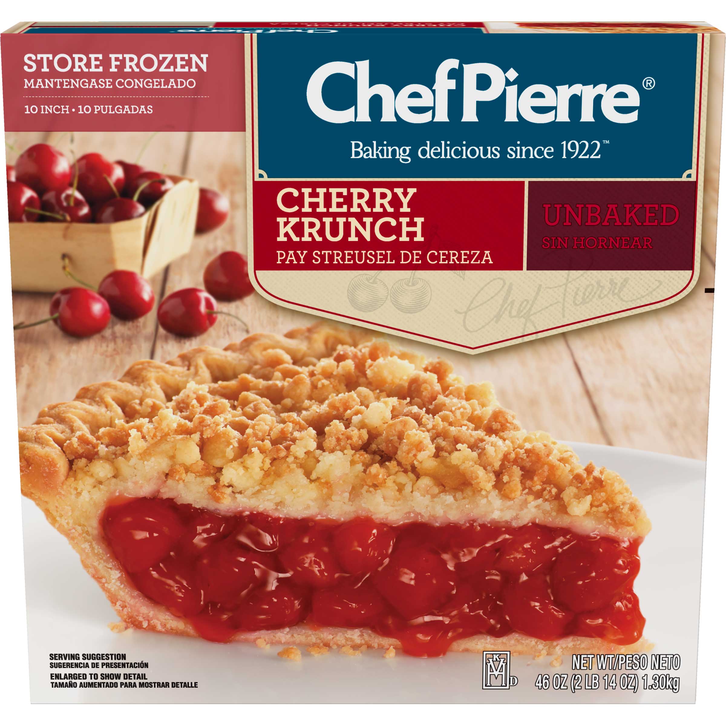 Sara Lee Chef Pierre Traditional Unbaked Cherry Krunch Fruit Pie, 10 ...