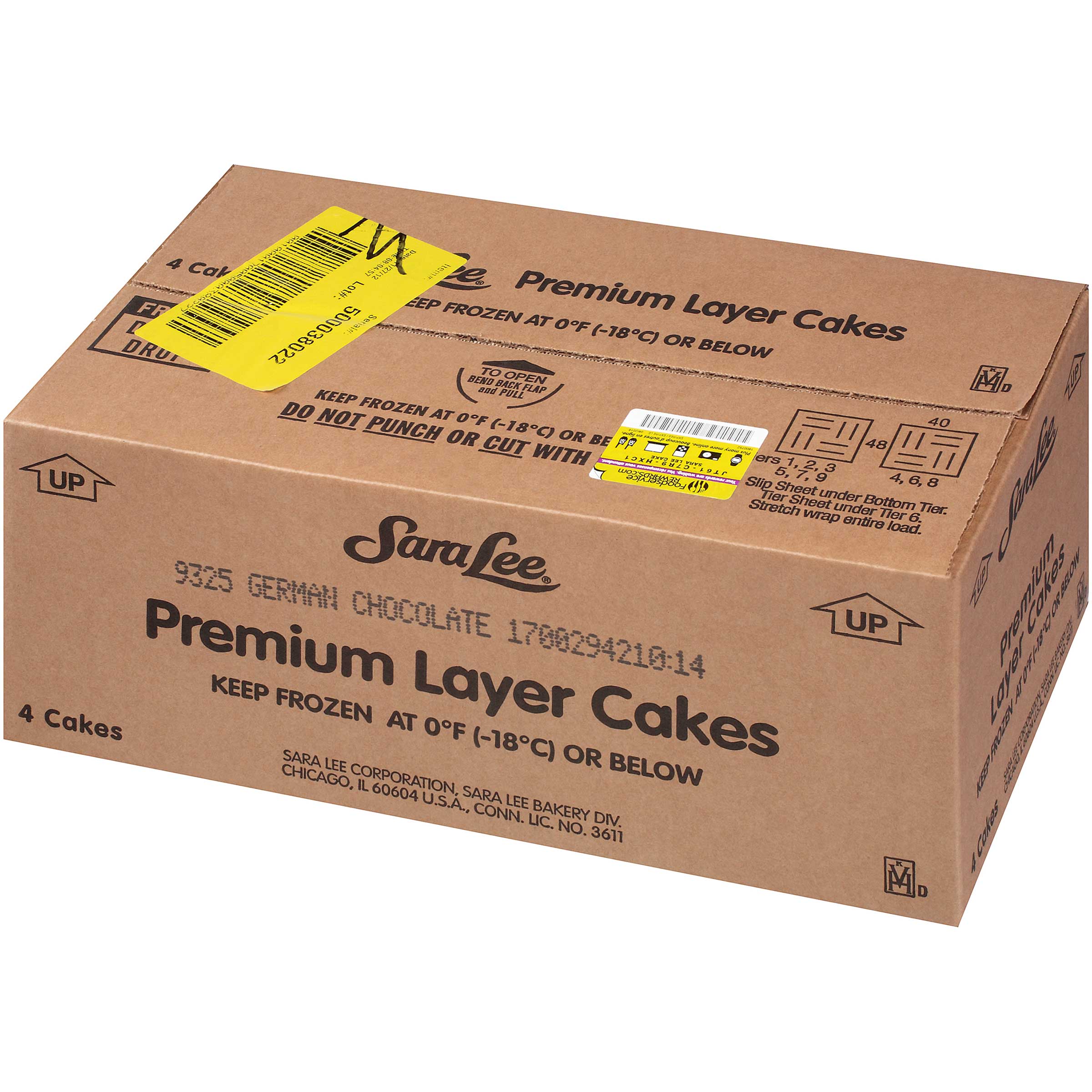 Sara Lee German Chocolate Layer Cake Case | FoodServiceDirect