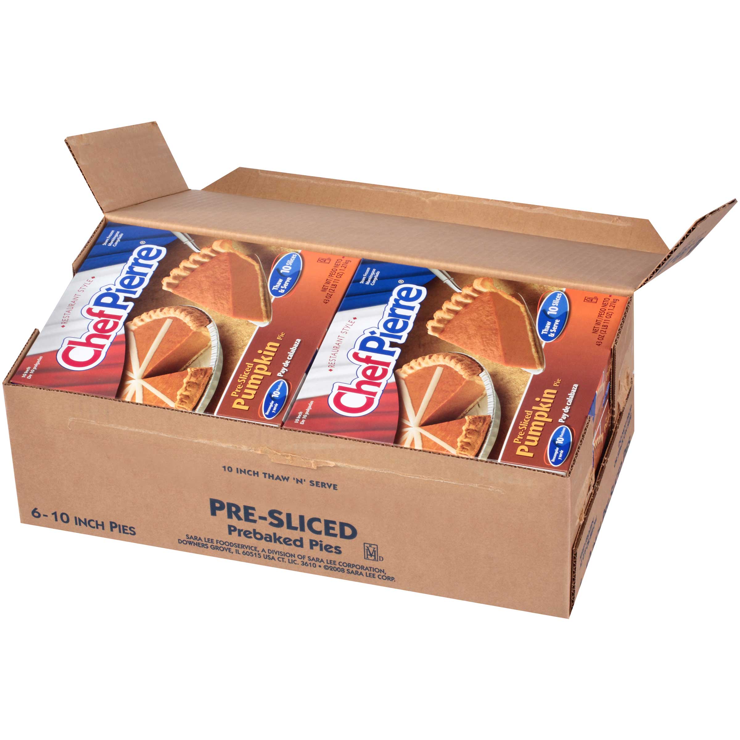 Chef Pierre Pumpkin Pre Sliced Pie Case | FoodServiceDirect