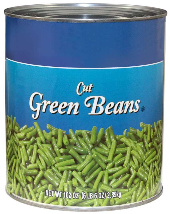 Commodity Canned Fruit Vegetables Green Beans Case | FoodServiceDirect