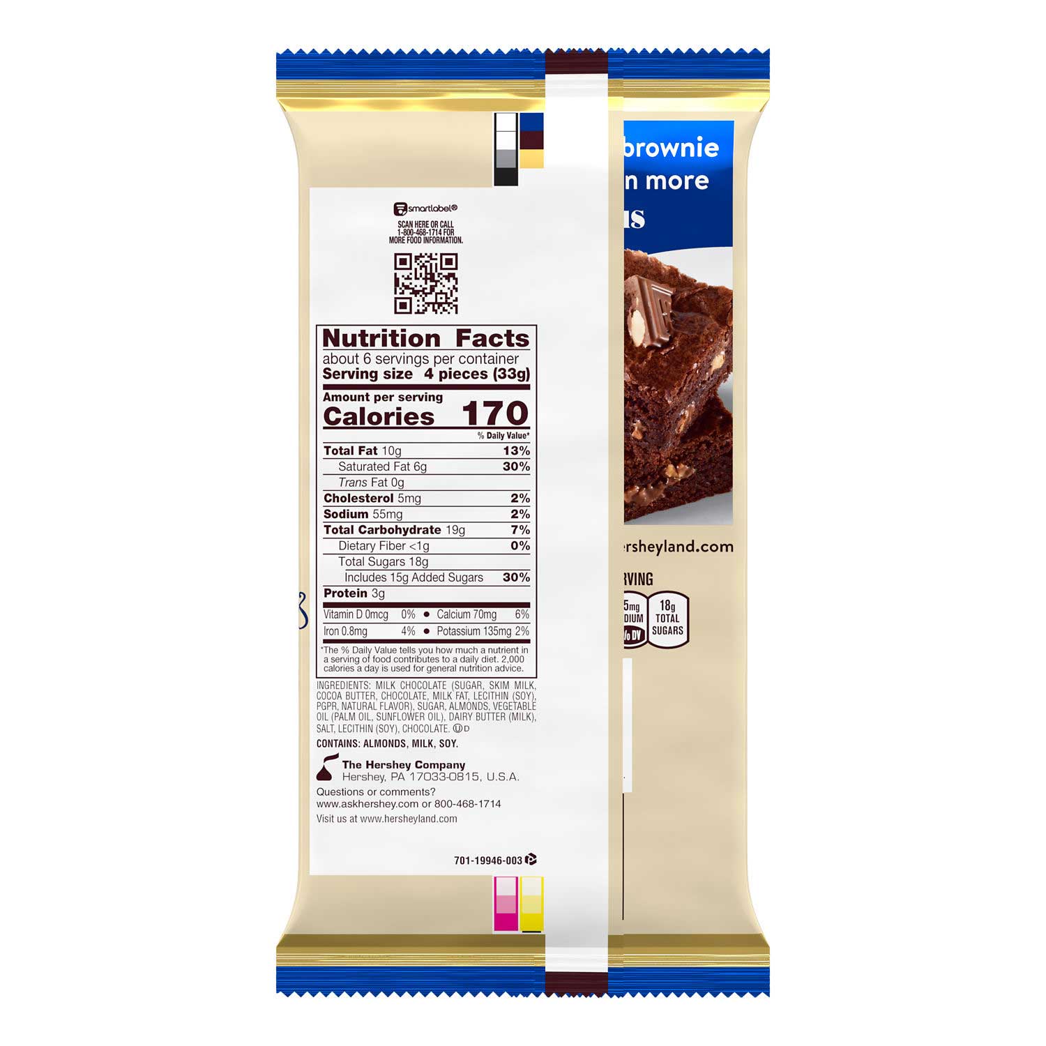 Hershey's Symphony Milk Chocolate with Almonds and Toffee Giant Candy ...