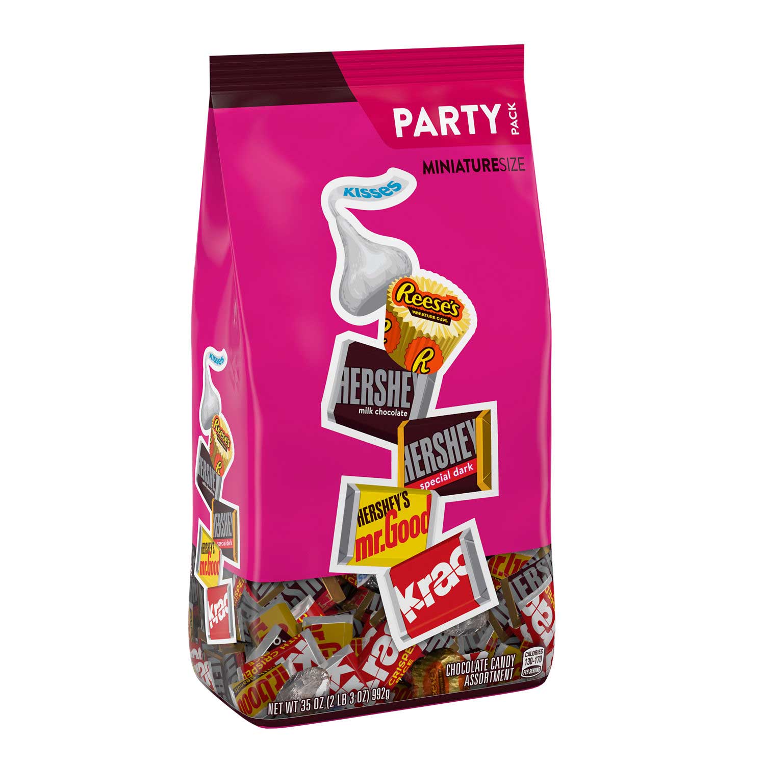 Assortment Miniature Size Chocolate Candy - Party Pack, 35 Ounce -- 9 ...