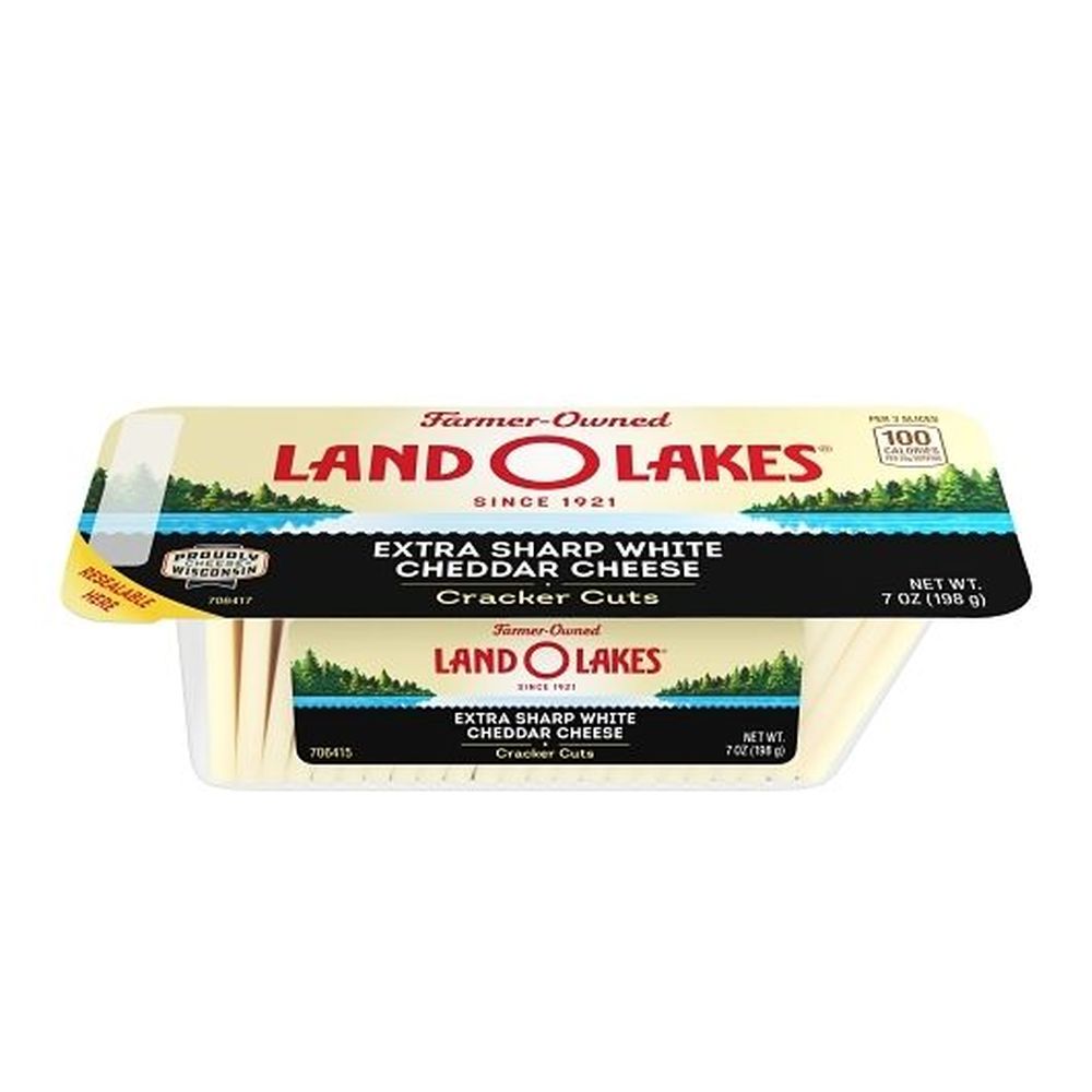 Land O Lakes Extra Sharp White Cheddar Cheese Cracker Cuts, 7 Ounce - 9 ...